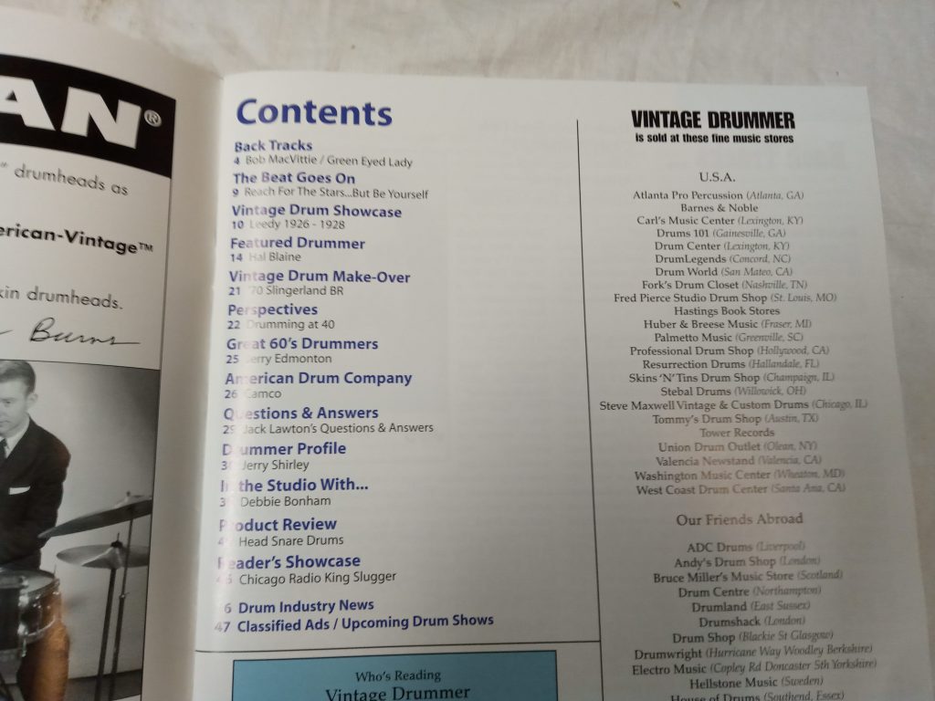 Vintage Drummer Magazine - Issue 4 - NOS - Drumattic