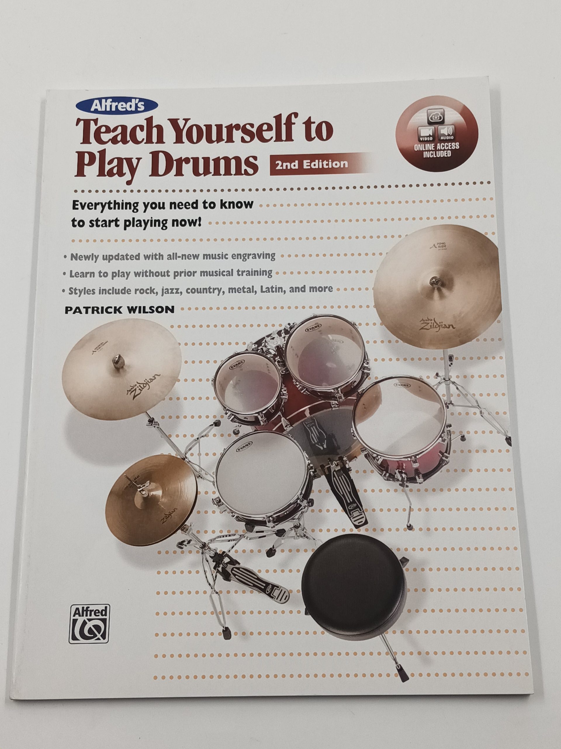'Teach Yourself To Play Drums' by Patrick Wilson - Book - Drumattic