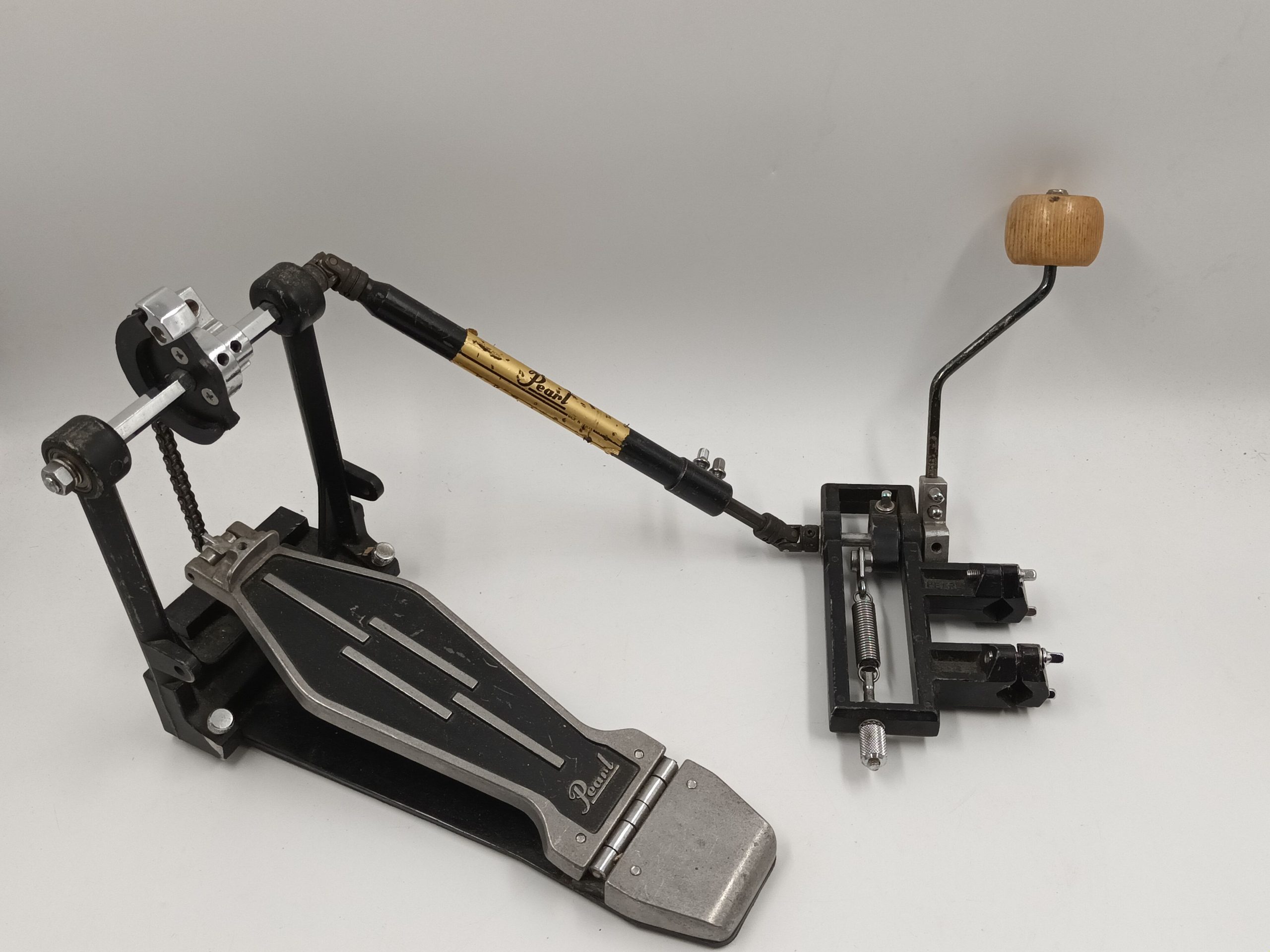 1980s Pearl Eliminator Offset Bass Drum Pedal Extension Clamp - Drumattic