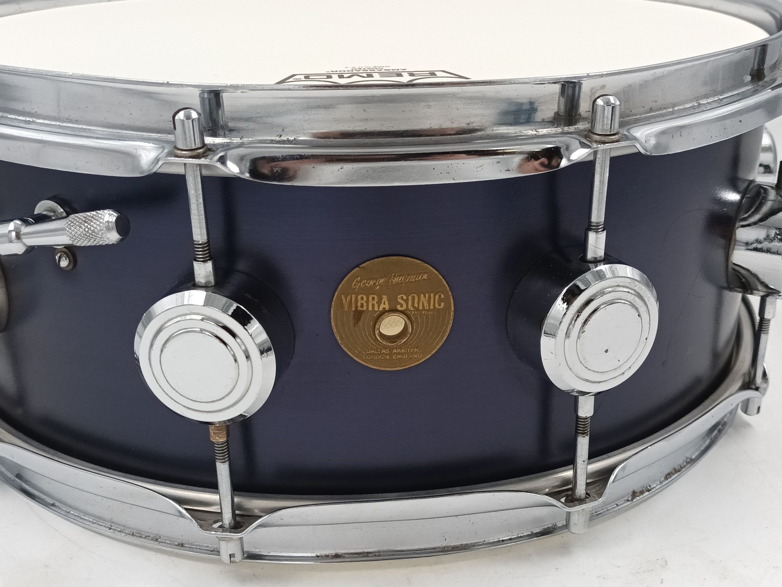 George Hayman Vibrasonic Snare Drum in Midnight Blue - Drumattic