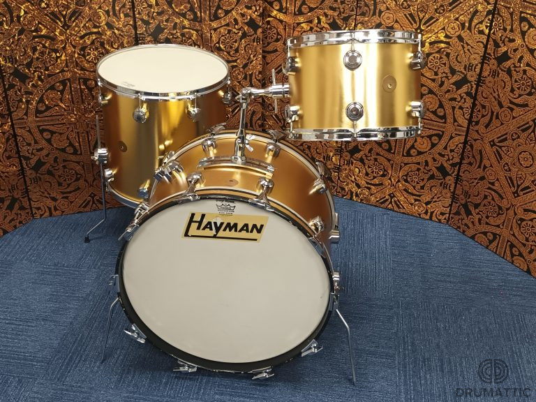 Hayman Vibrasonic 1970s Shell Pack In Gold Ingot- 22",13" & 16" - Drumattic